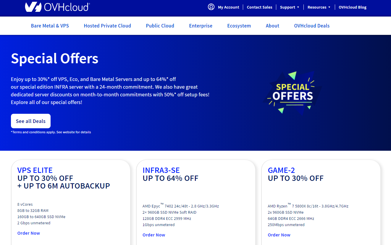 Ovh：美国openstack云服务器7折优惠， 8 74 月，4g内存 2核 80gssd 500m带宽 神马vps